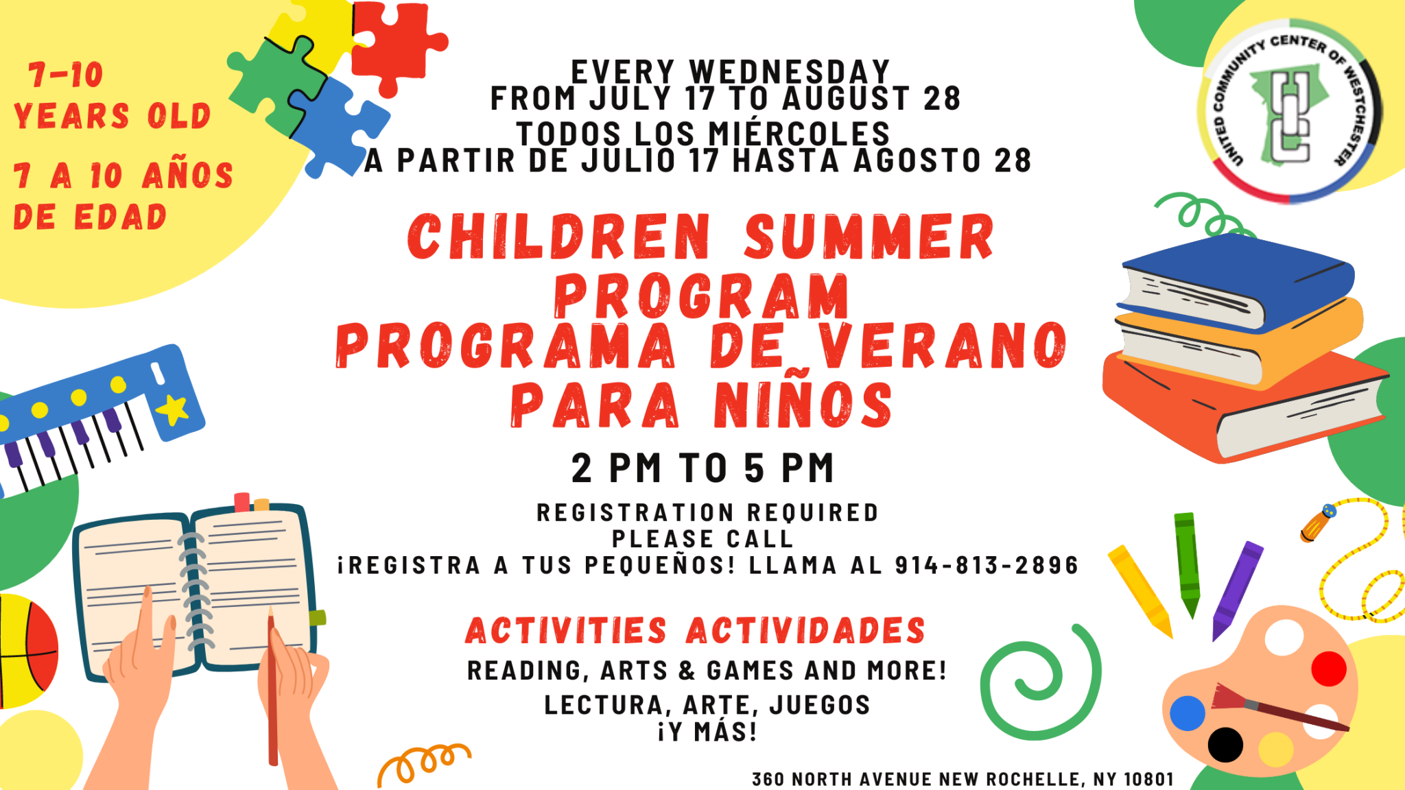 Summer Tutoring Program for Kids - United Community Center of Westchester, Inc