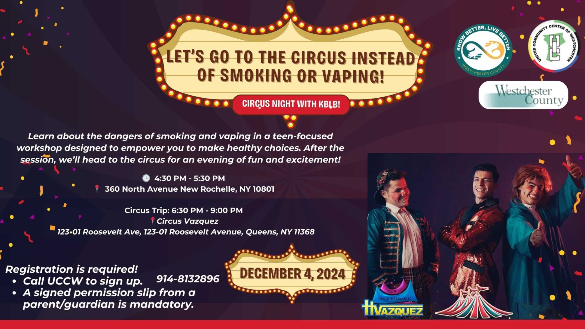 LET’S GO TO THE CIRCUS INSTEAD OF SMOKING OR VAPING! - United Community ...