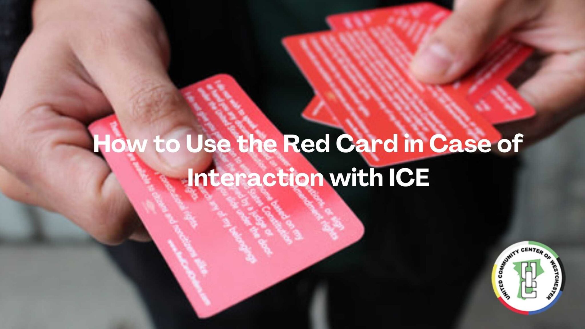 Know Your Rights: How to Use the Red Card in Case of Interaction with ICE - United Community ...